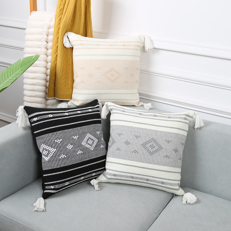 Sandi Textured Pillow Case Embroidery Cushion Cover – Artes Designs