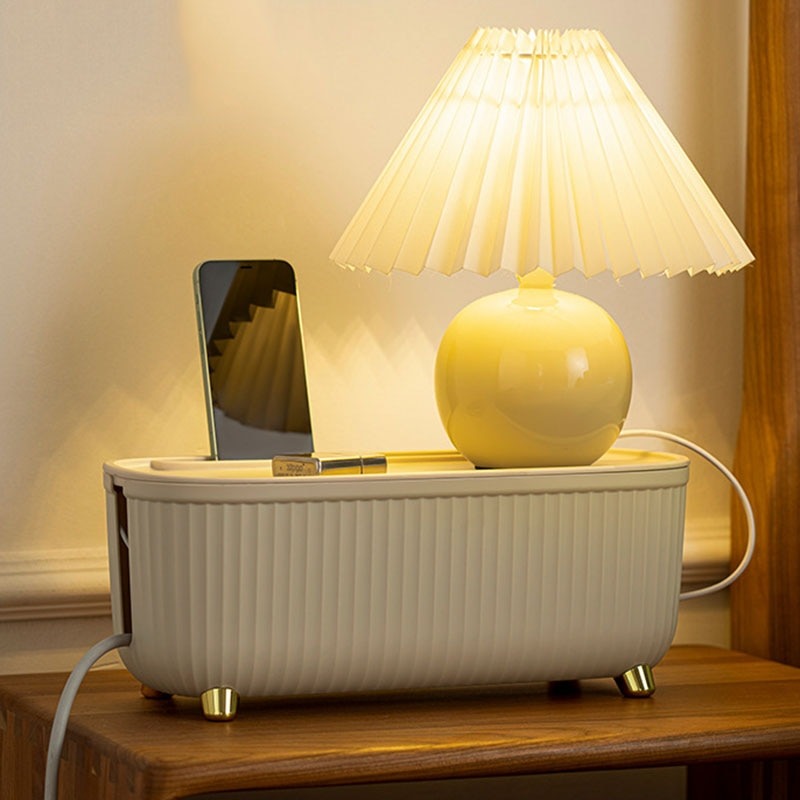 Space-Saving Striped Cable Management Box Organizer – Artes Designs